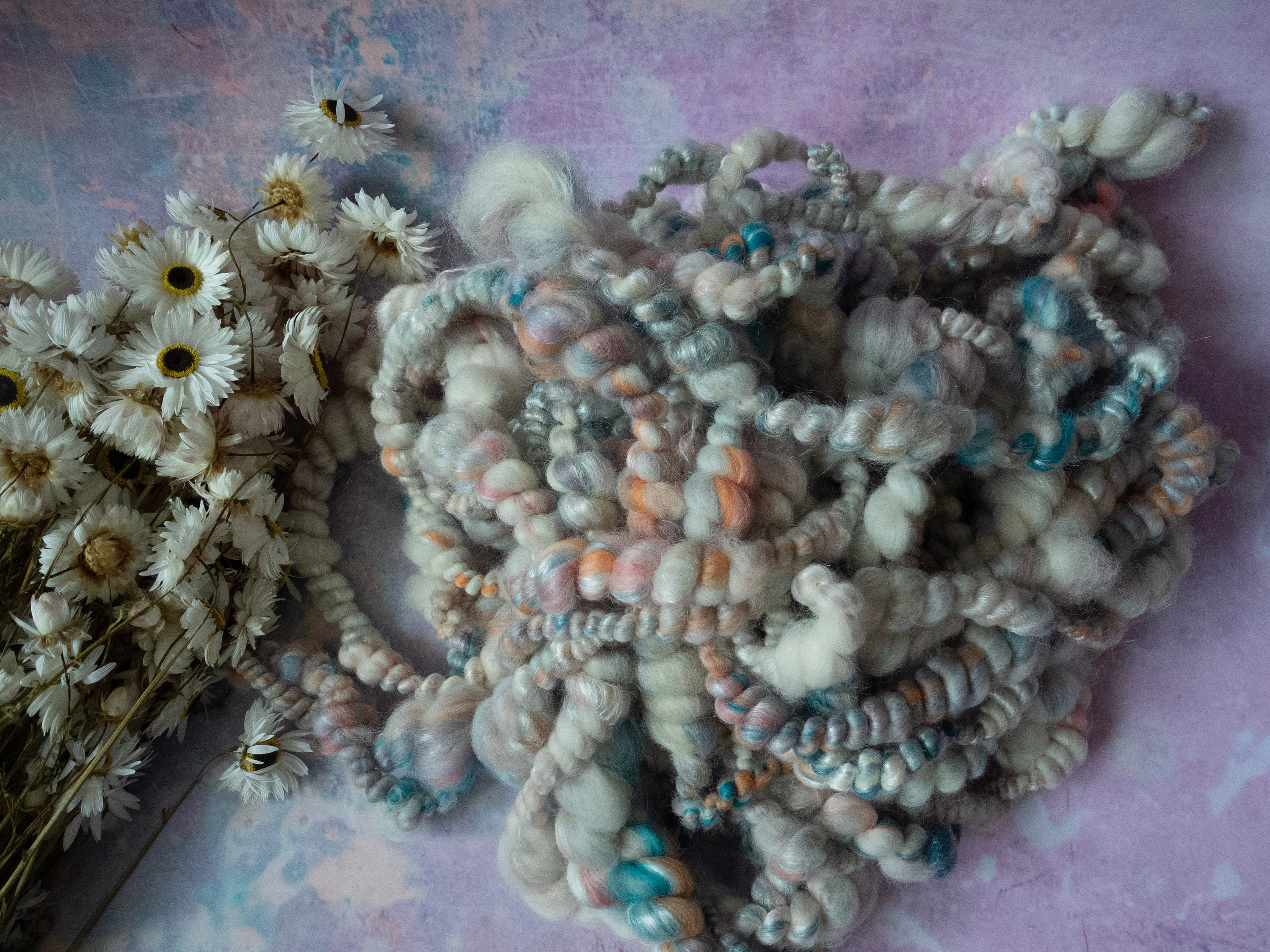 Handcrafted Coiled Art Yarn With Beehive Texture Perfect for Weaving ...