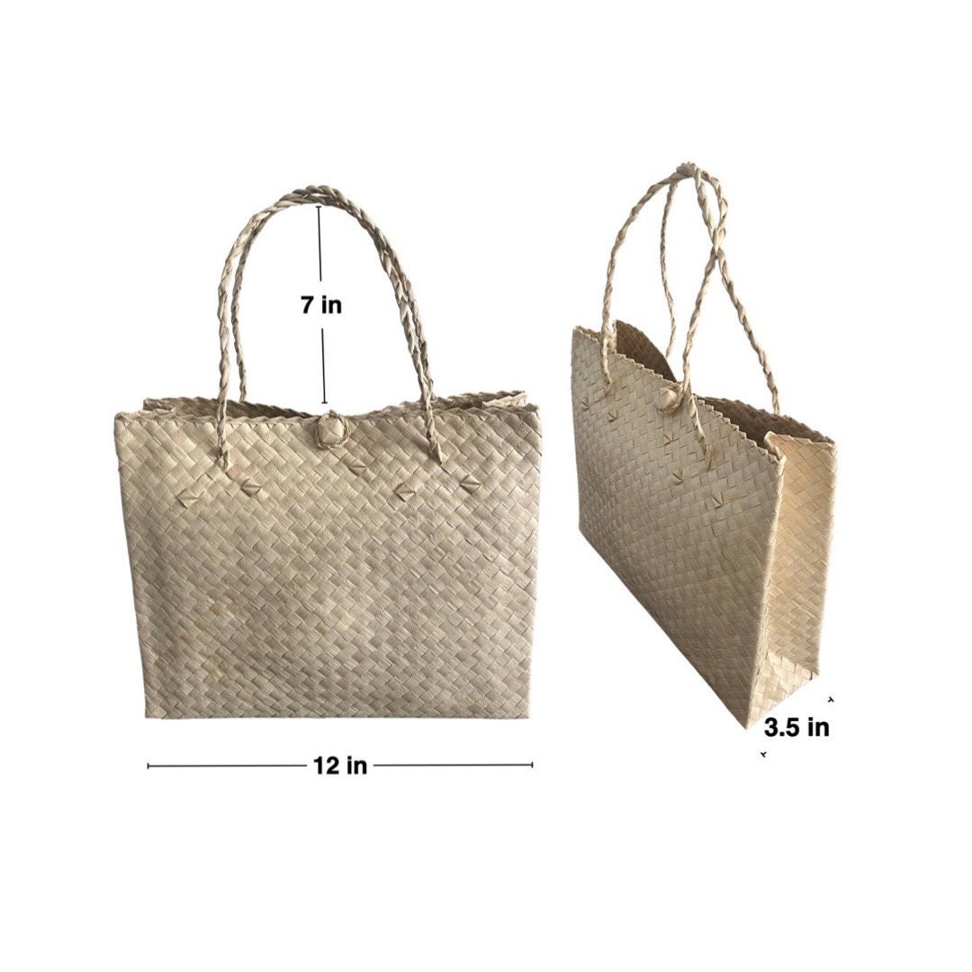 Eco-friendly Handwoven Natural Buri Tote Bag Banig Bag - Etsy