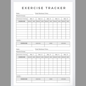 Exercise Tracker - Etsy