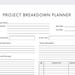 Project Breakdown Checklist/planner - Etsy