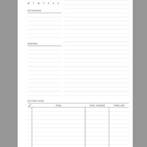 Meeting and Discussion Notes Planner - Etsy