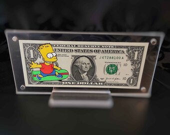 Mr. Burns the Simpsons Dollar I Dollar Art I on a Real Dollar, Original ...