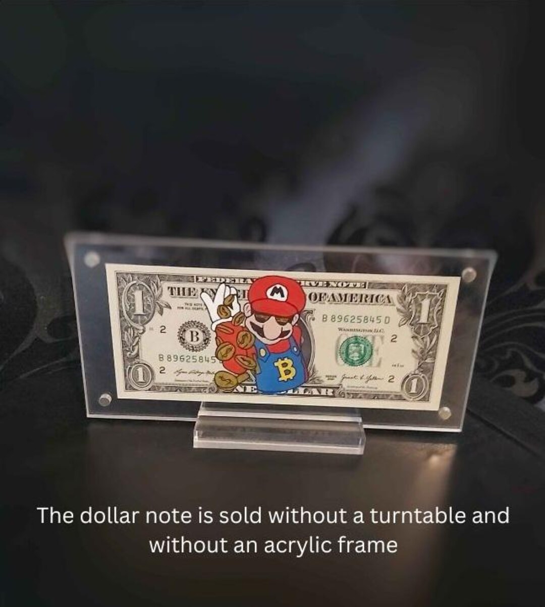 Dollar Bae Mario - Mario Dollar | on a Real Dollar Bill, Original Gift ...