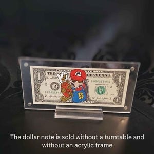 Dollar Bae Mario - Mario Dollar | on a Real Dollar Bill, Original Gift ...