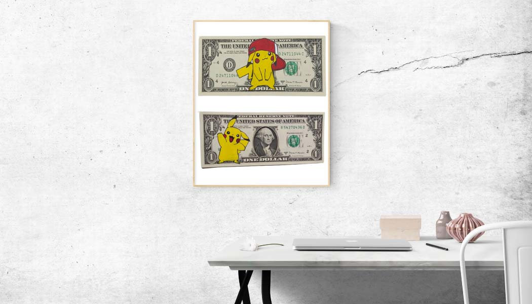 Pikachu With Cap Pokemon Dollars/pokemon Cards - Etsy