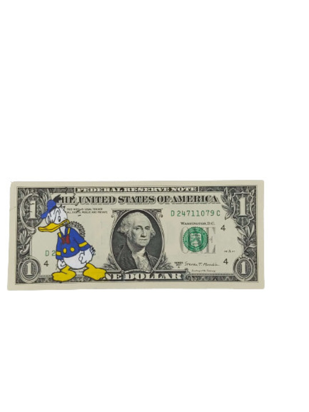 Angry Donald D. - Dollar Art | on a Real Dollar Bill, Original Gift ...