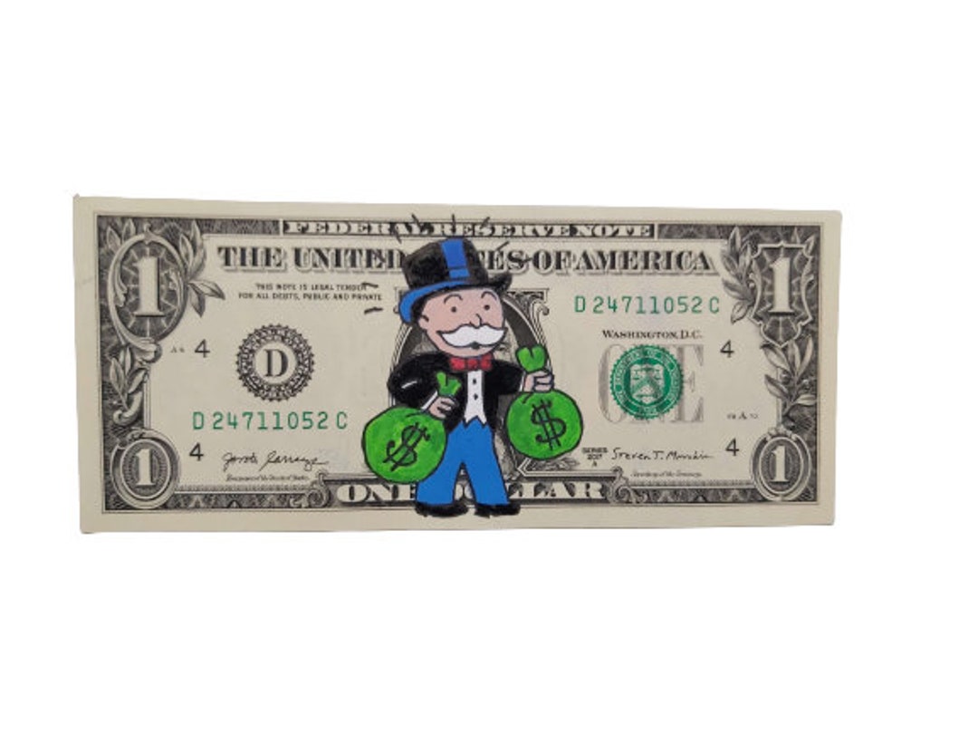 Monopoly Man Holding Money