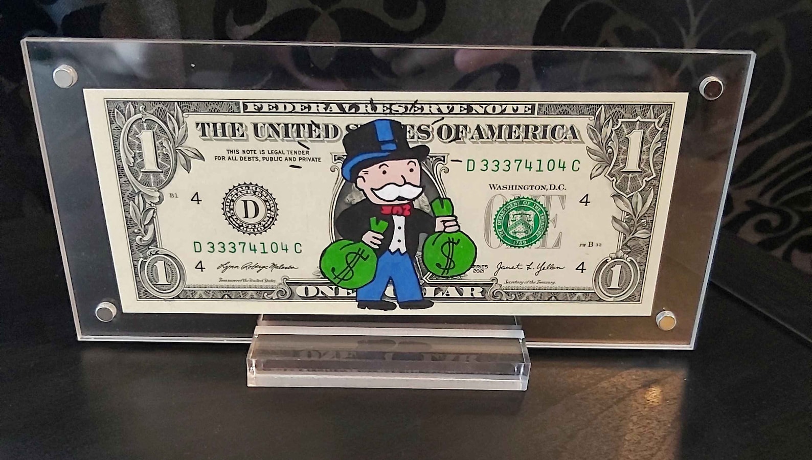 Monopoly Man - the Money Man Dollar Art | on a Real Dollar Bill ...