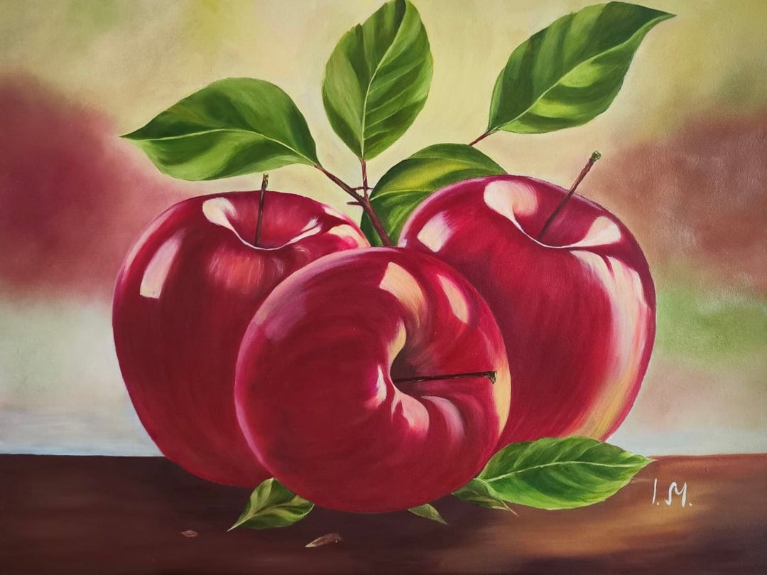 Apples Apple Painting Oil Painting Original Art Fruit Painting Fruit ...