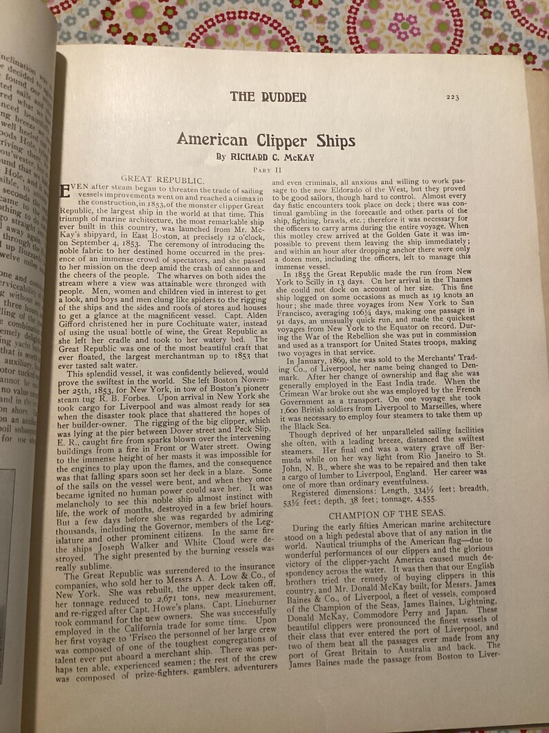 Vintage May, 1902 the Rudder Magazine - Etsy