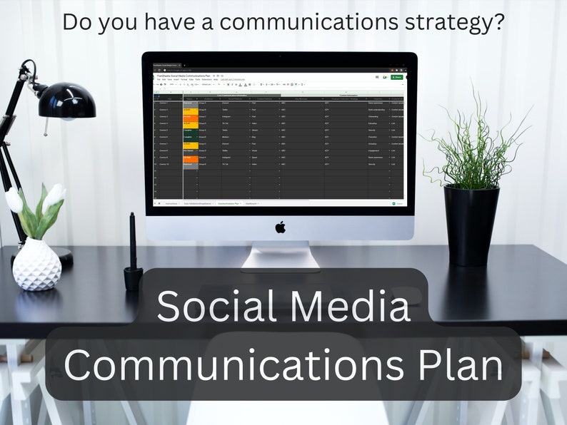 Communications Plan | Content Delivery | Comms Template | Spreadsheet ...