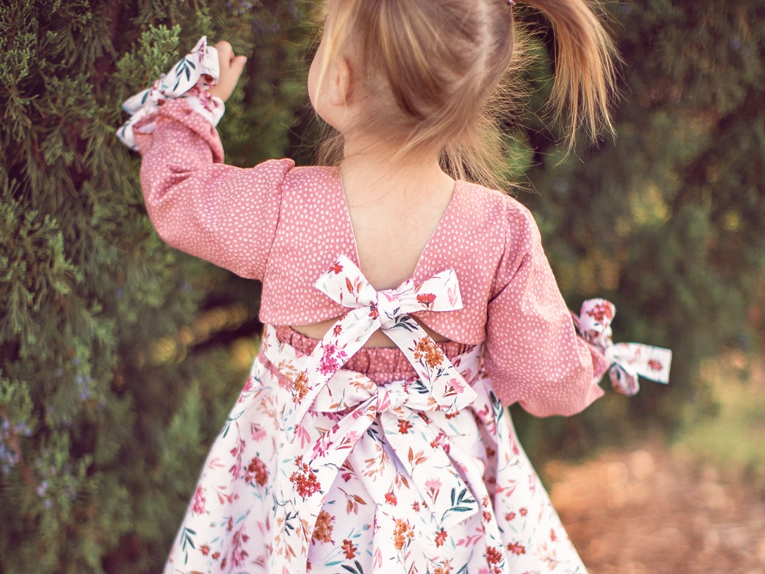 Bow Back Dress Sewing Pattern Tulip Sleeves PDF Digital Sewing Pattern ...