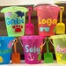 Custom Beach Pail & Shovel, Kids Party Pail With Name, Custom Beach ...