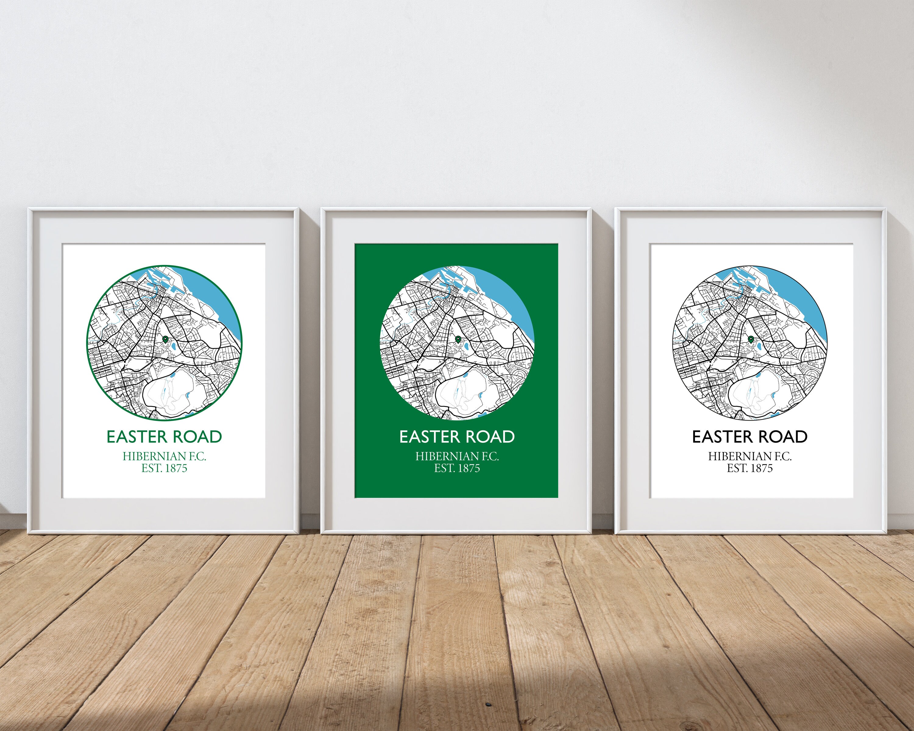 Hibernian FC, Easter Road Print, Hibs Map Print, Gift for Hibs Fan ...
