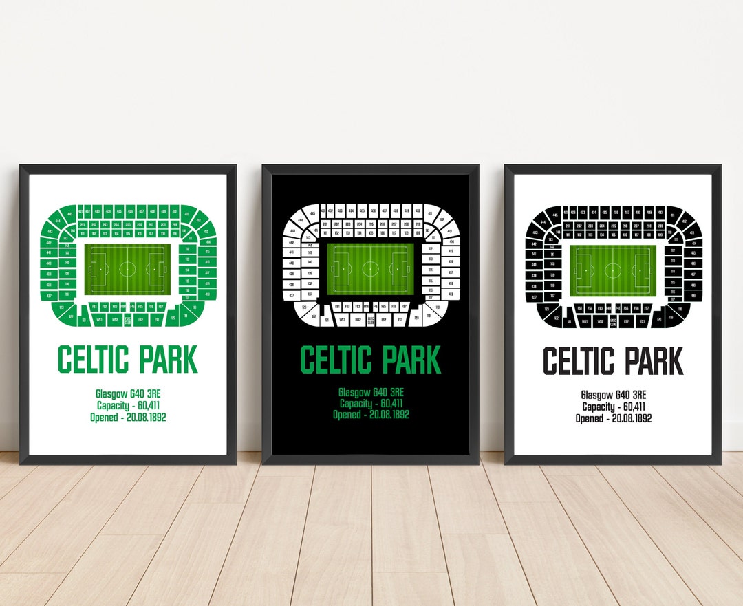 Celtic Poster, Celtic Park Stadium, Celtic Seating Plan, Parkhead ...