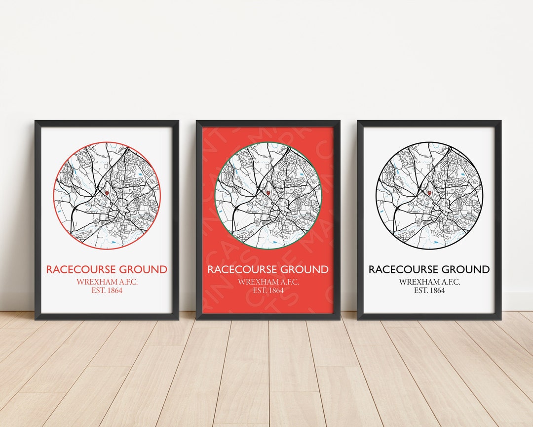 Wrexham AFC, Racecourse Ground Art, Wrexham Poster, Wrexham AFC Print ...