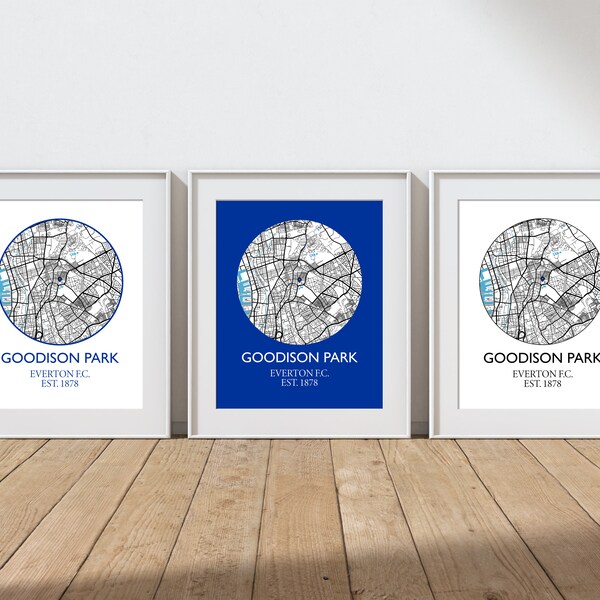 Goodison Park Map Print - Etsy