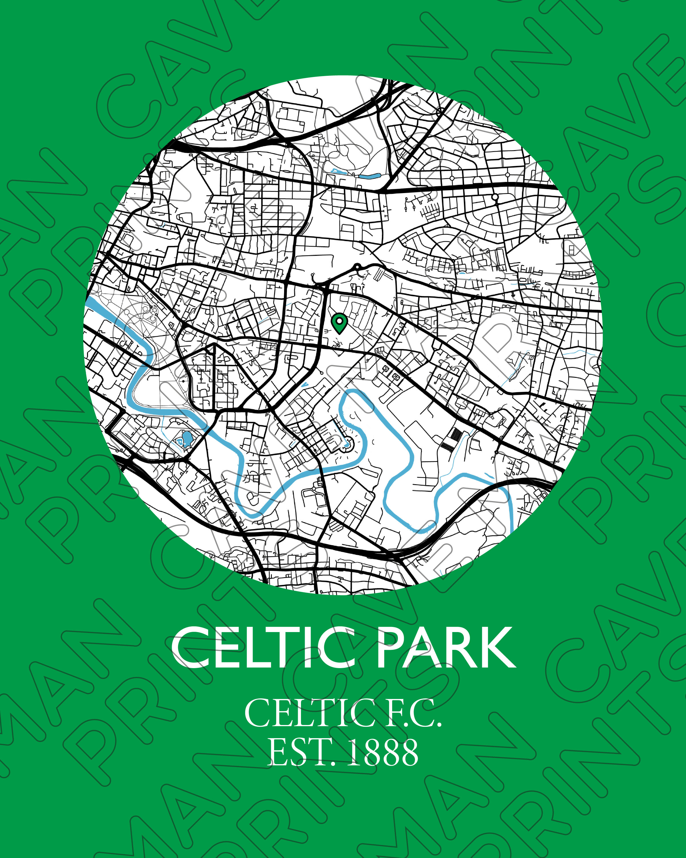 Celtic FC Celtic Park Art Celtic Poster Scottish Football - Etsy UK