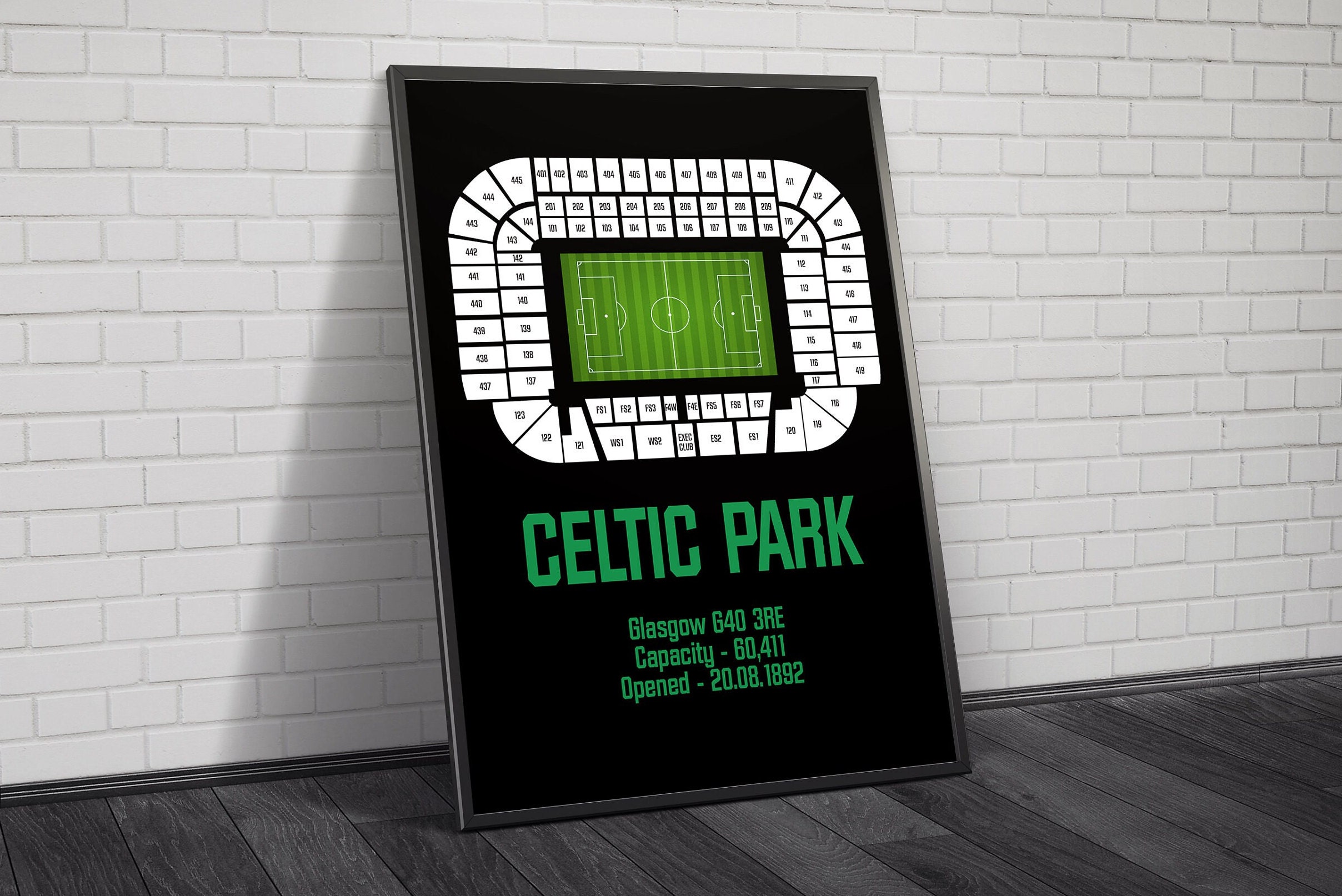 Celtic Poster, Celtic Park Stadium, Celtic Seating Plan, Parkhead ...