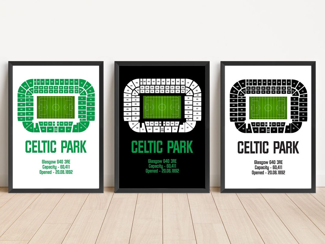 Celtic Poster, Celtic Park Stadium, Celtic Seating Plan, Parkhead ...