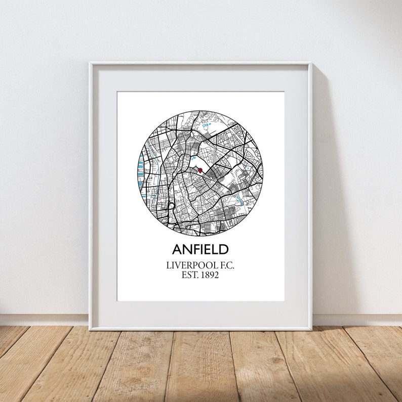 Liverpool FC, Anfield Print, Liverpool FC Stadium Art, Liverpool Gifts ...