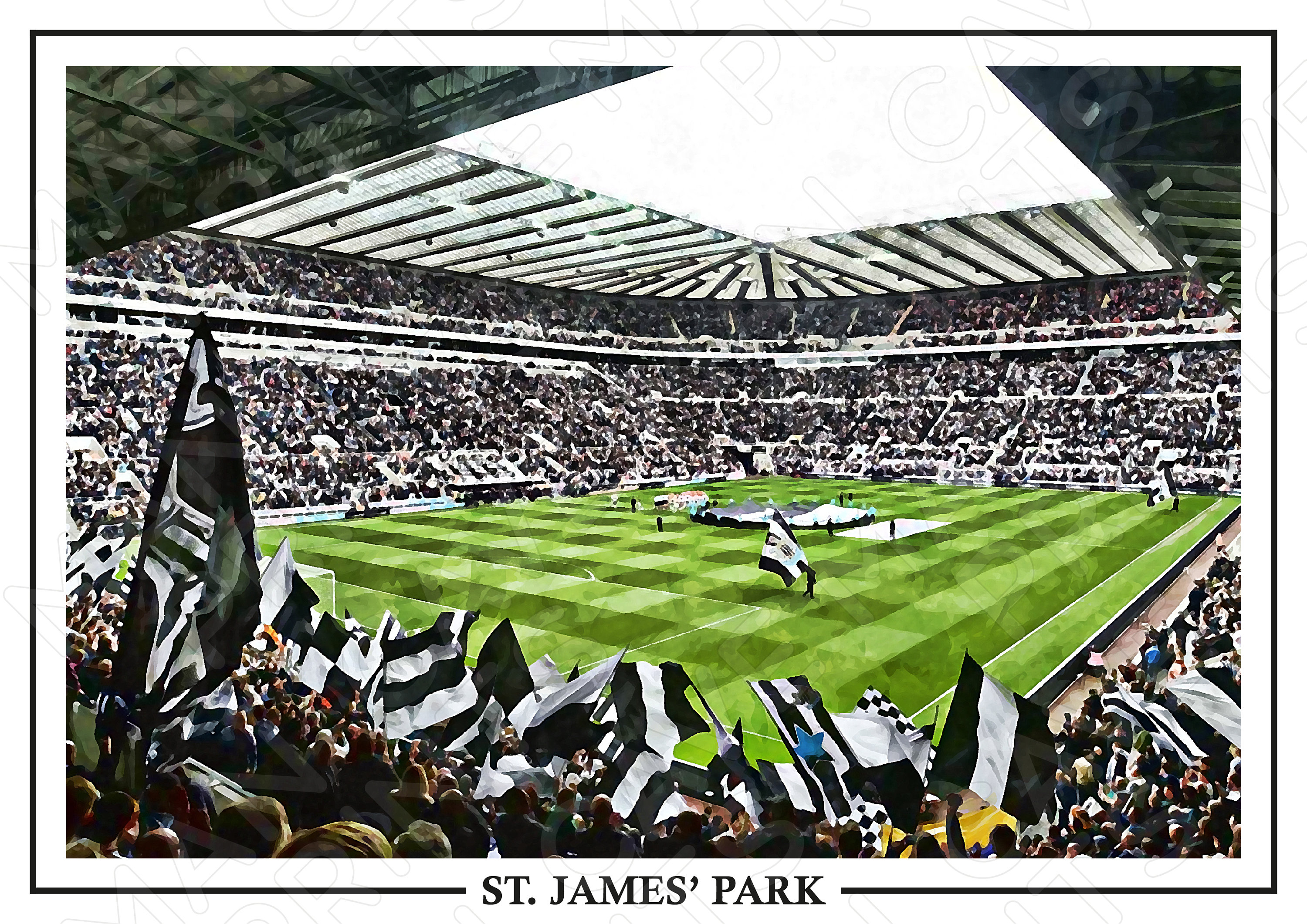 Newcastle United Poster St James Park Wall Art St James' - Etsy UK