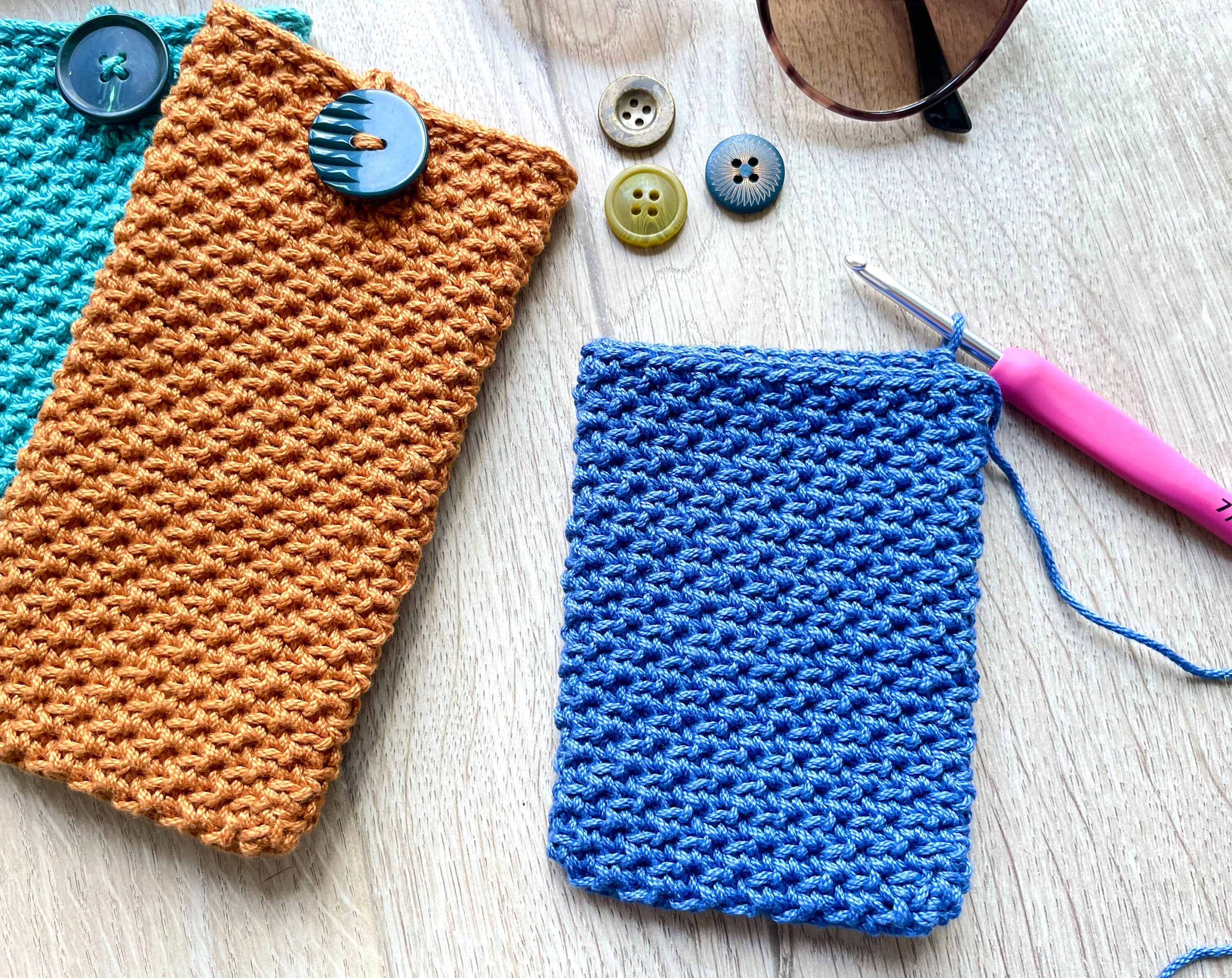 Crochet Glasses Case Pattern, Easy Crochet Pouch Pattern for Sunglasses ...