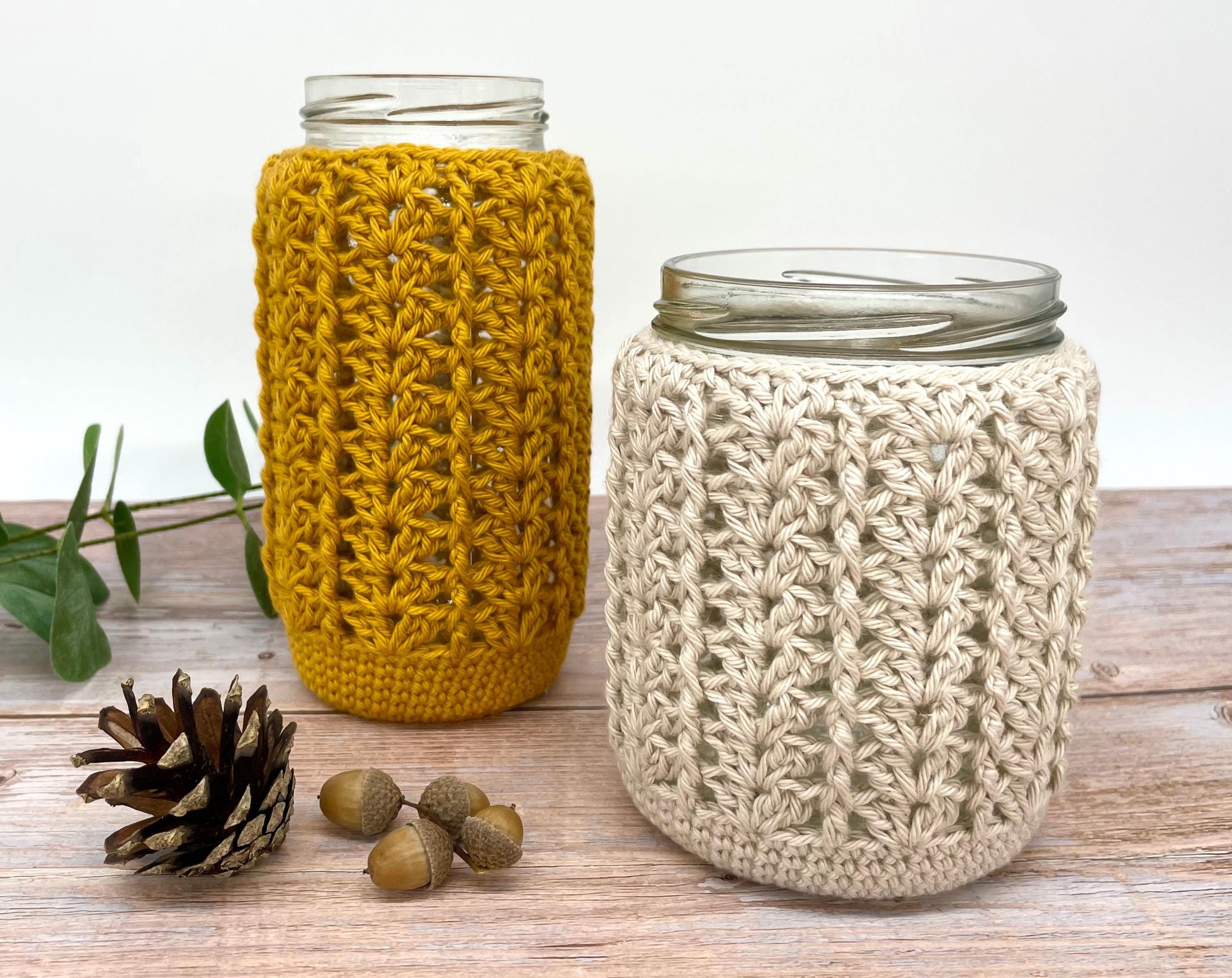 Mason Jar Crochet Cover Pattern, Easy Jar Crochet Cozy Pattern, Crochet ...