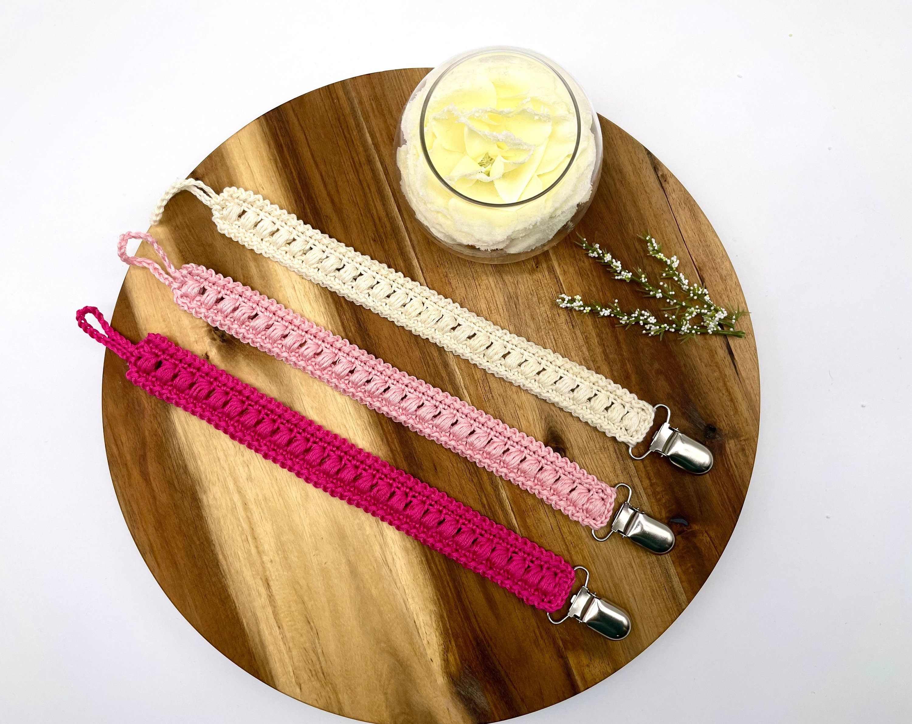 Crochet Pacifier Clip Pattern, Crochet Dummy Holder Pattern, Crochet ...