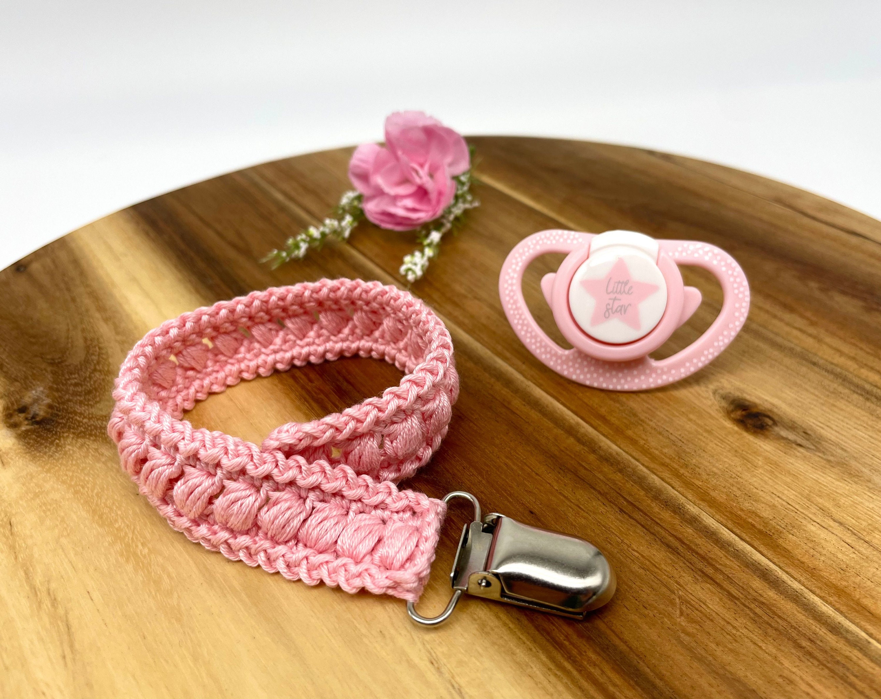 Crochet Pacifier Clip Pattern, Crochet Dummy Holder Pattern, Crochet ...