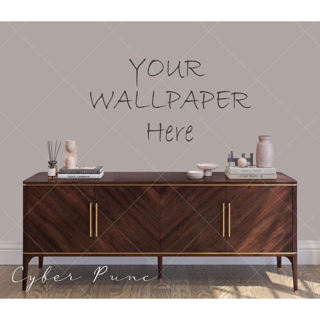 PSD Wallpaper Mockup, Interior Mock up for Wall Covering Surface ...
