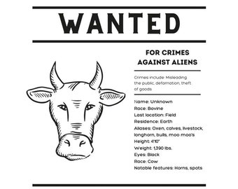 Funny Alien Poster - Etsy