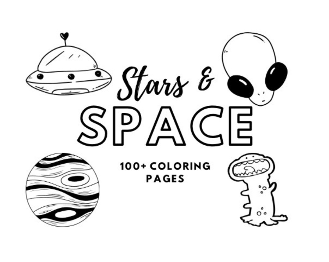 Aliens & Space | 100+ Coloring Pages - Etsy