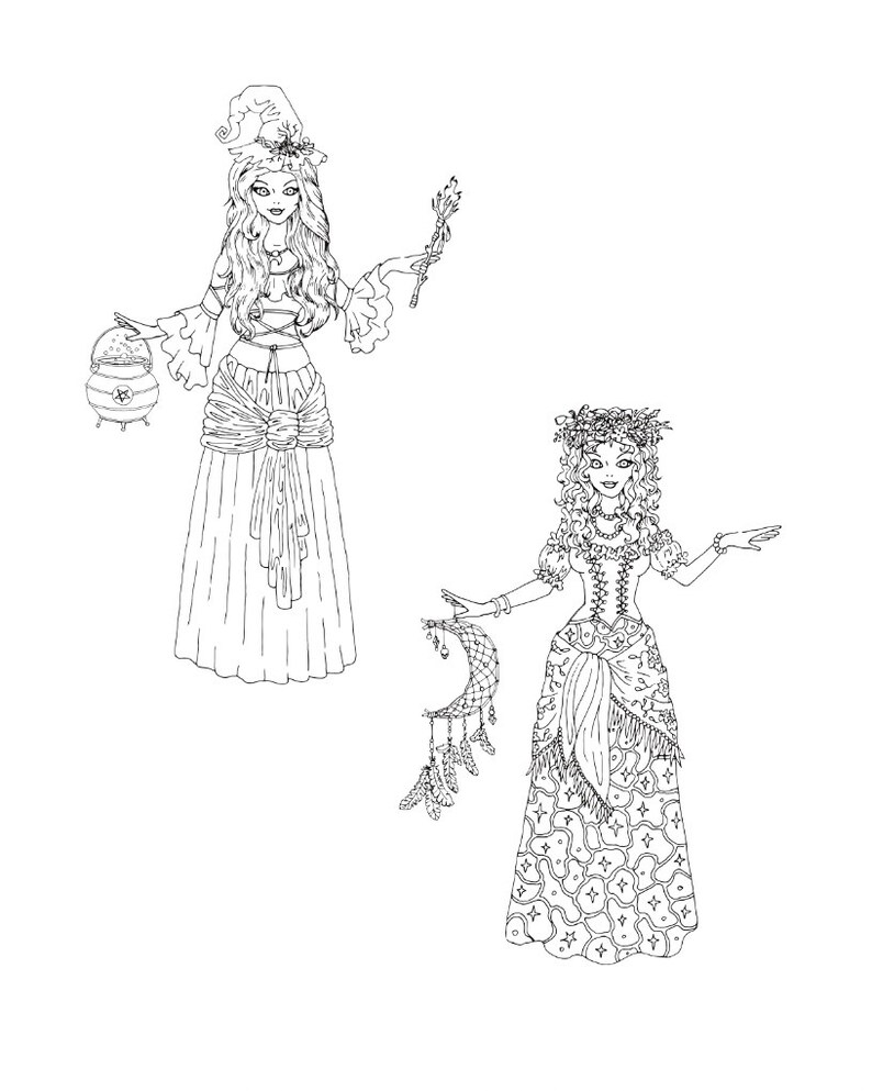 Witchcraft & Divination 50 Coloring Pages - Etsy