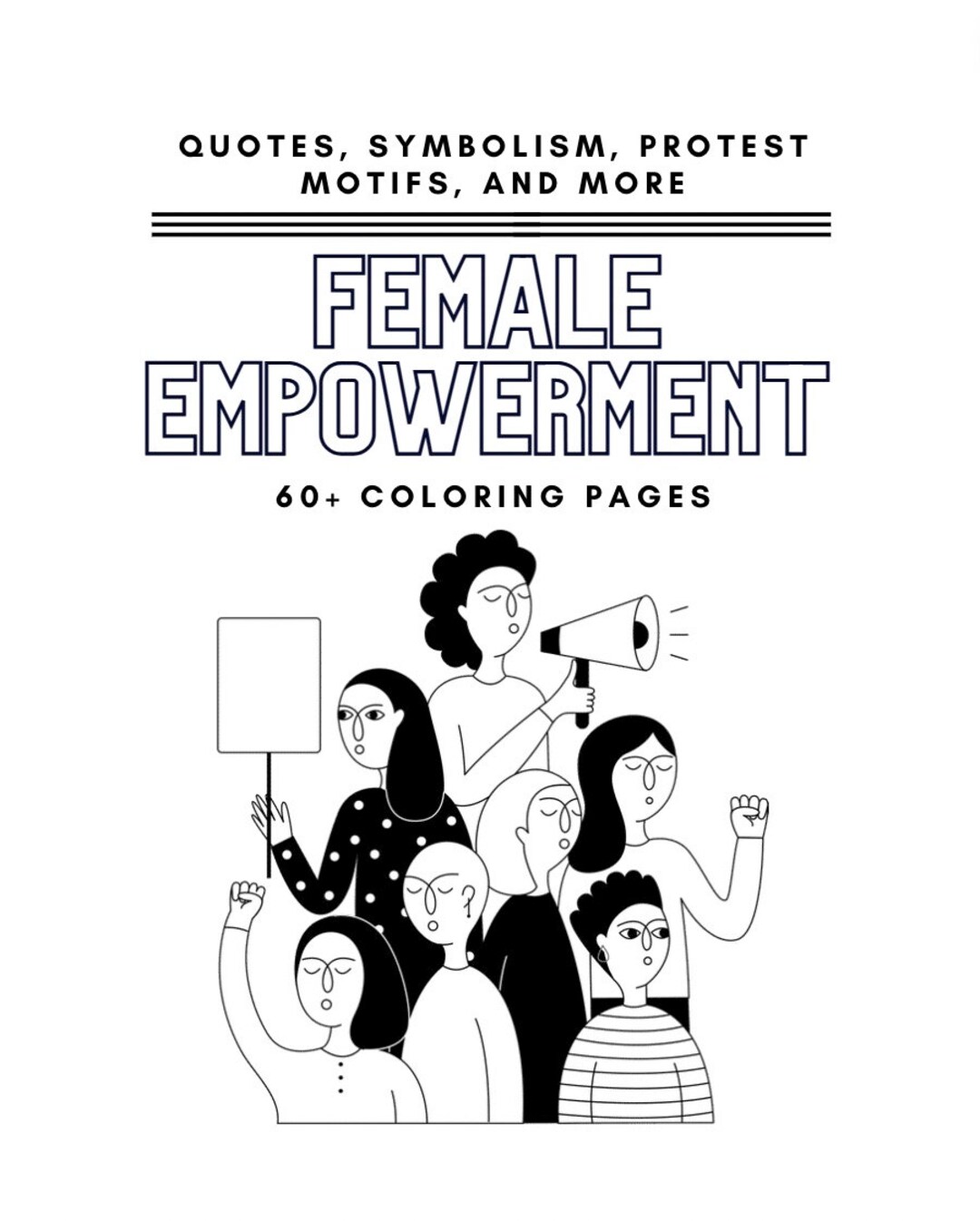 Female Empowerment 60 Coloring Pages - Etsy UK