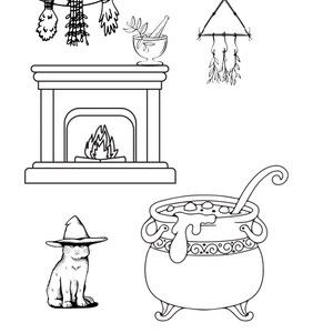 Witchcraft & Divination 50 Coloring Pages - Etsy