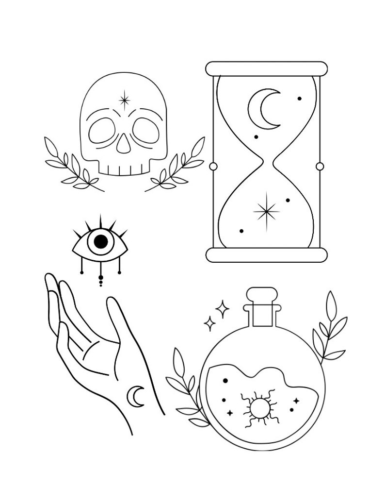 Witchcraft & Divination 50 Coloring Pages - Etsy