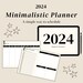 2024 Minimalistic Planner, Goodnotes Planner, Digital Planner, Monthly ...