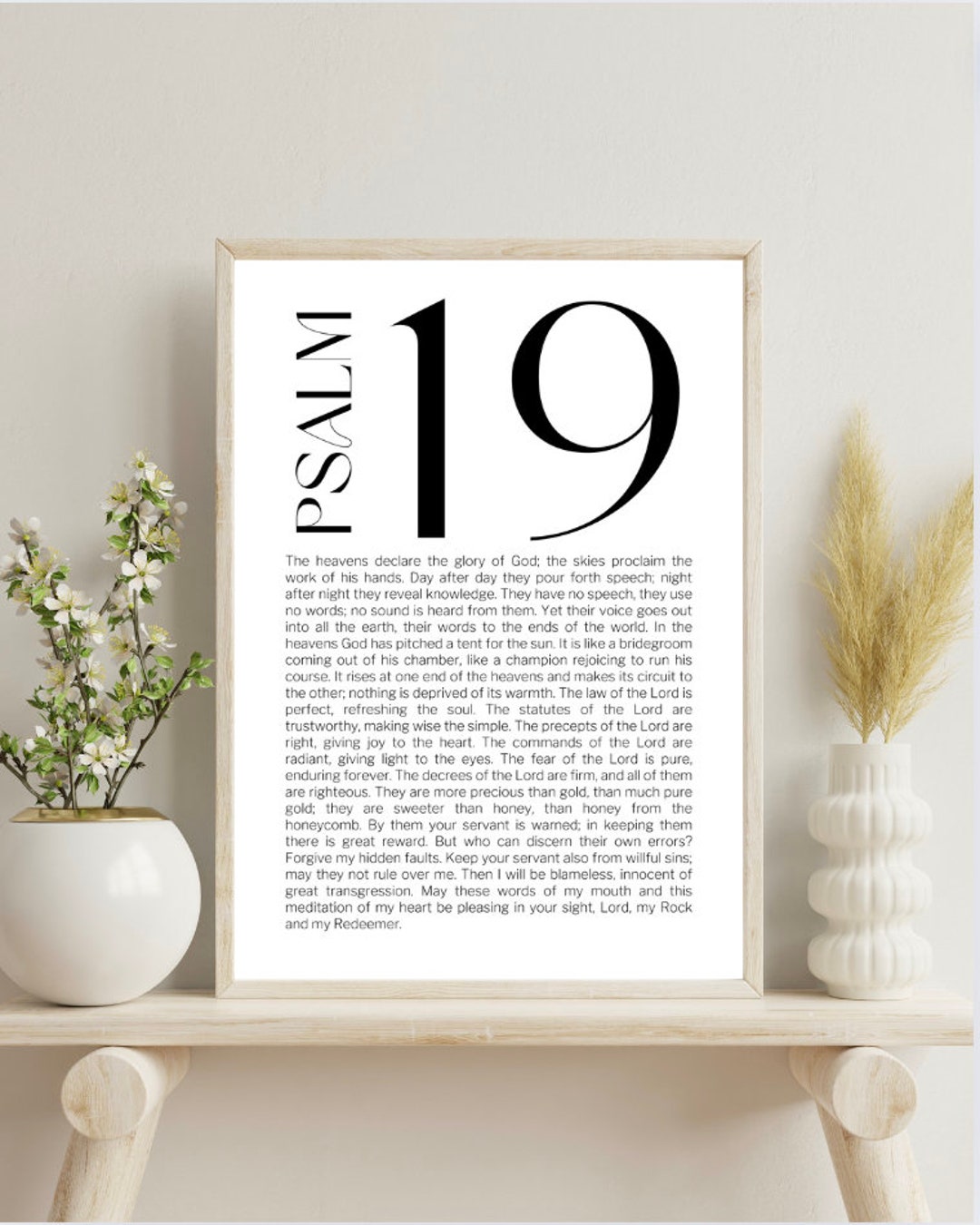 Psalm 19 Text Art Print - Etsy