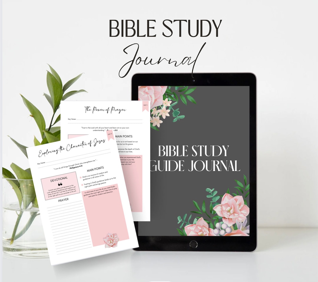 30 Days Bible Study Journal -pink Flower Cover - Etsy