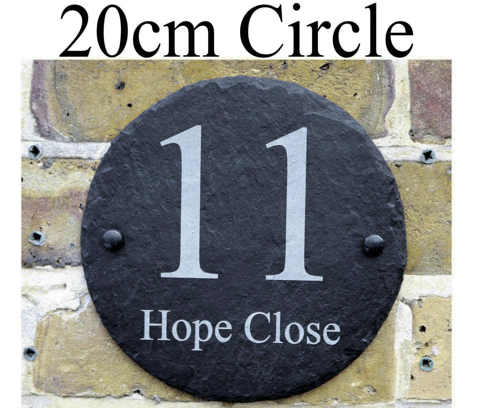 Rustic Slate House Gate Sign Plaque Door Number Personalised | Etsy UK