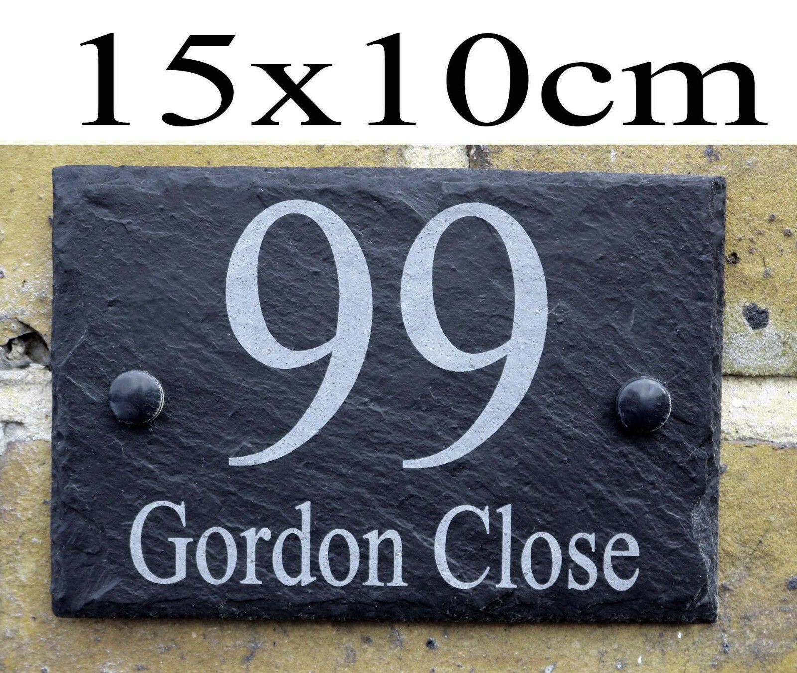 Rustic Slate House Gate Sign Plaque Door Number Personalised - Etsy UK