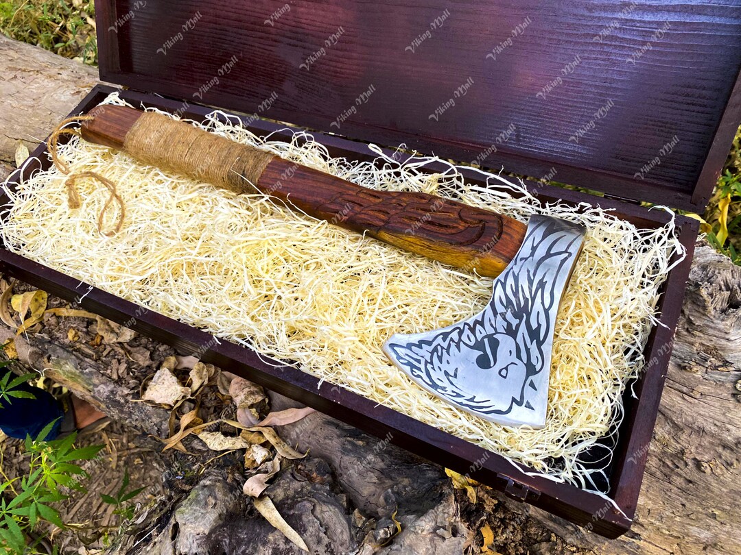 Engraved Viking Axe Custom Axe With Personalized Gift Box With - Etsy