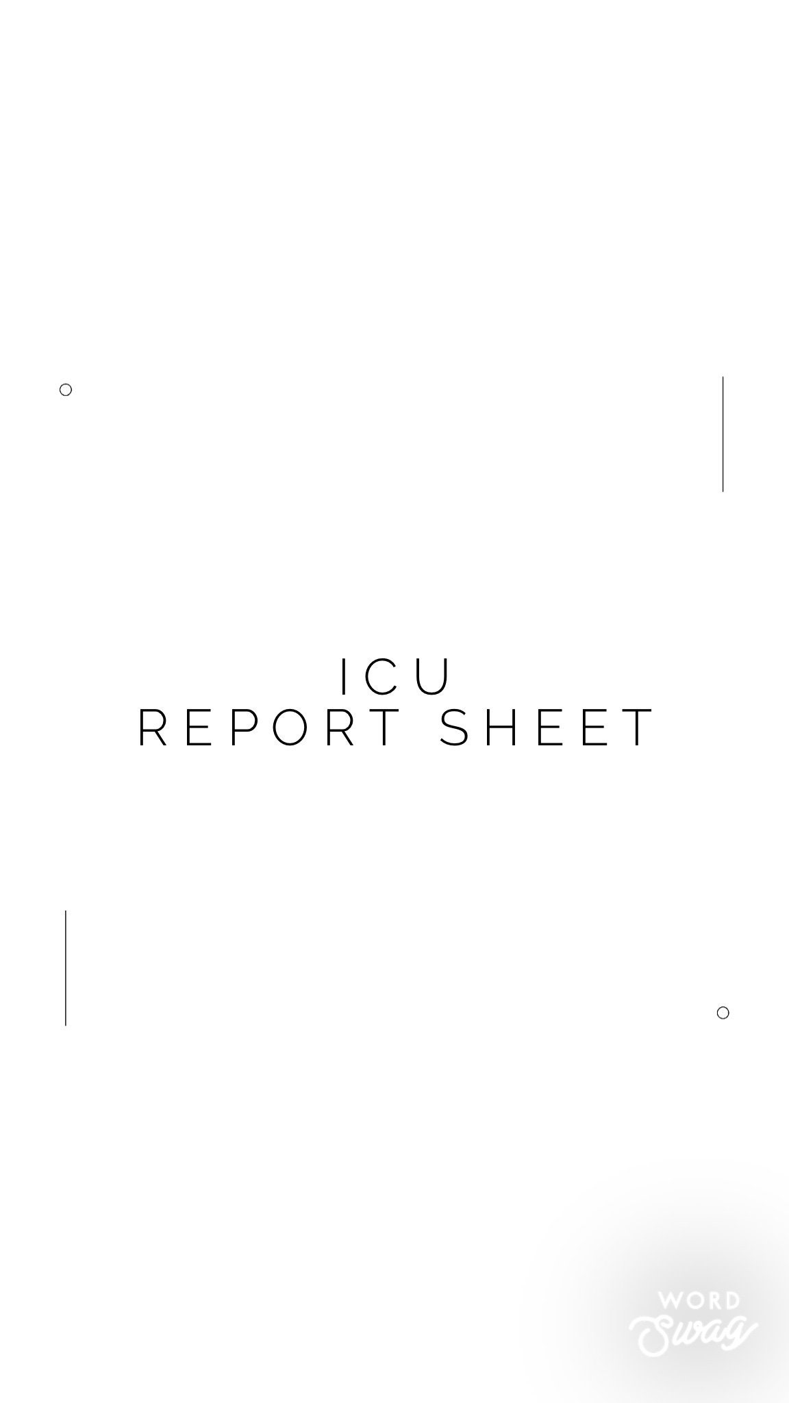 ICU Report Sheet EPIC Friendly - Etsy