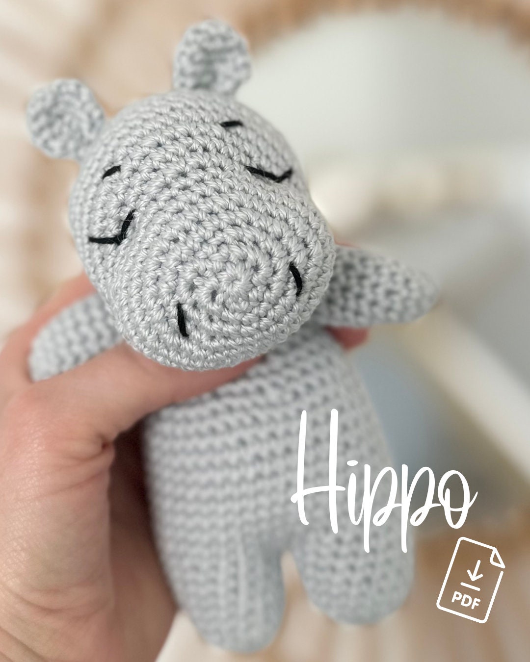 Crochet Pattern Hippopotamus Comforter PDF Instant Download - Etsy