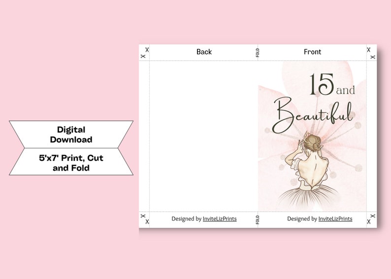 PRINTABLE Birthday Cards, Instant Download Cards, 15th Birthday ...