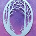 4 Oval Woodland Frame Forest Trees Scene Die Cuts Birthday Christmas ...