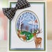 4 Oval Woodland Frame Forest Trees Scene Die Cuts Birthday Christmas ...