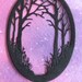 4 Oval Woodland Frame Forest Trees Scene Die Cuts Birthday Christmas ...