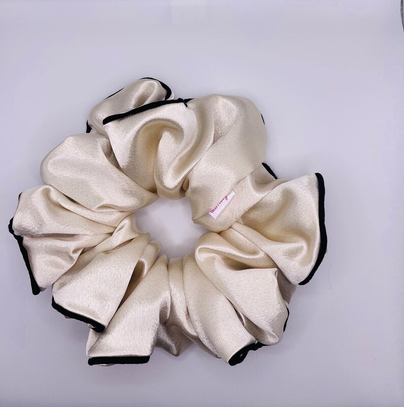 XXL Satin Scrunchie, Oversized Piping, Hair Accessories - Etsy